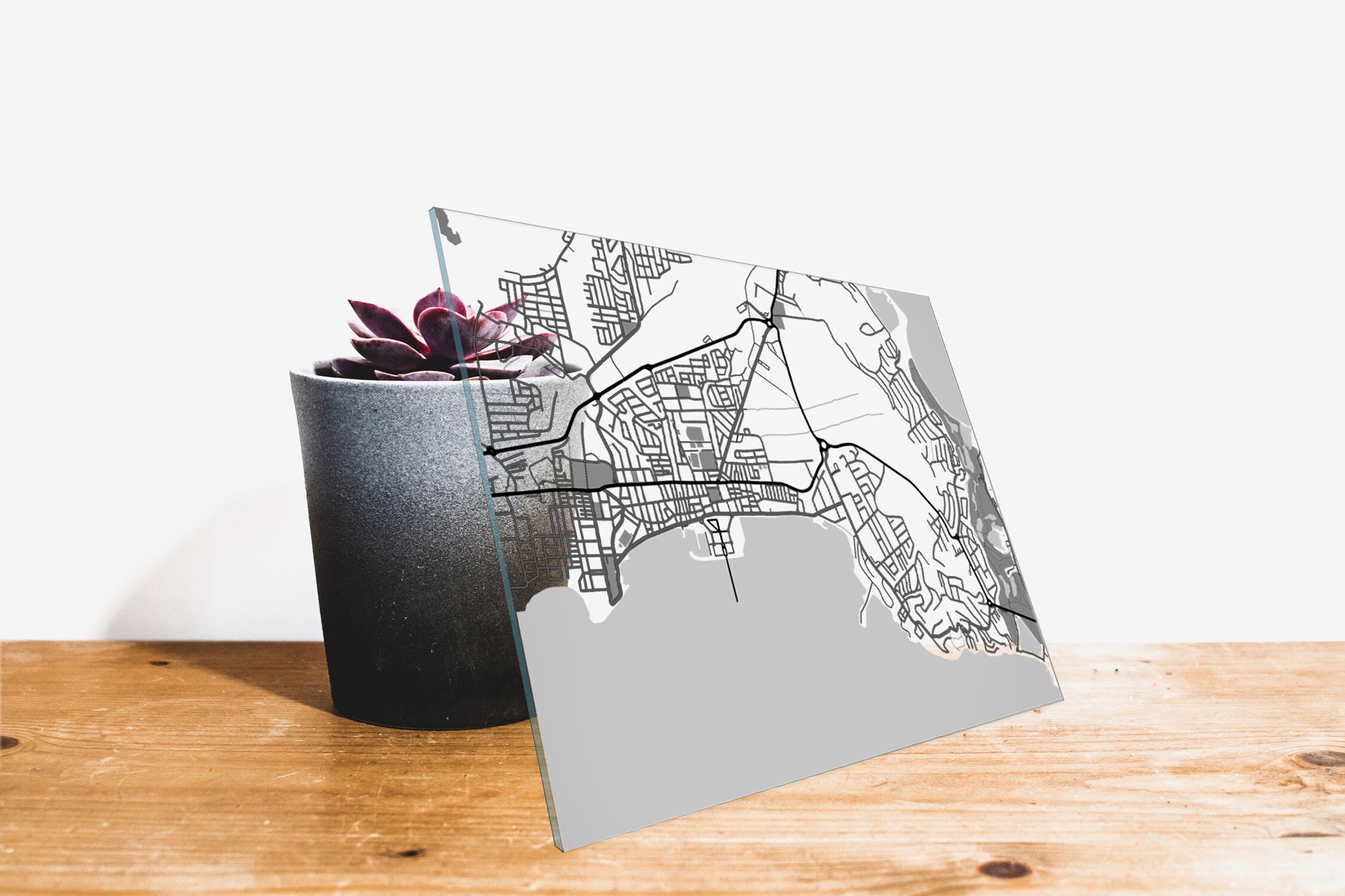 Custom City Street Map Full Color on Clear Acrylic Choose - Etsy