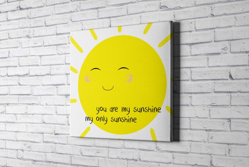 You Are My Sunshine My Only Sunshine / Gallery Wrapped Canvas - Etsy