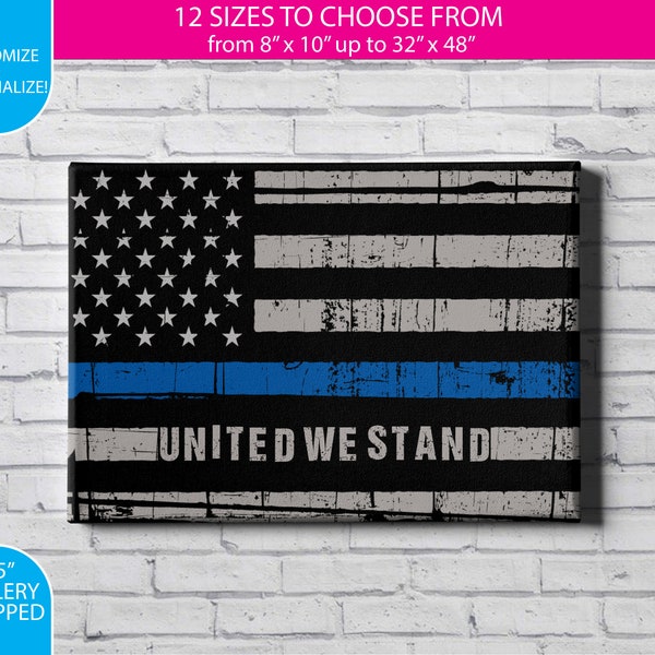 Thin Blue Line Font - Etsy