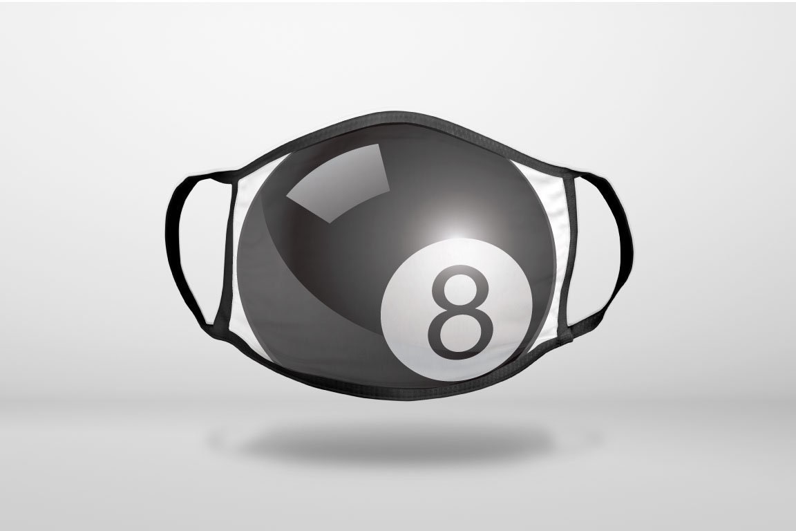 Black Eight Ball 8 CUSTOM 3-ply Reusable Soft Face Mask - Etsy
