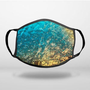 Colorful Rainbow Waterfall CUSTOM 3-ply Reusable Soft Face Mask ...