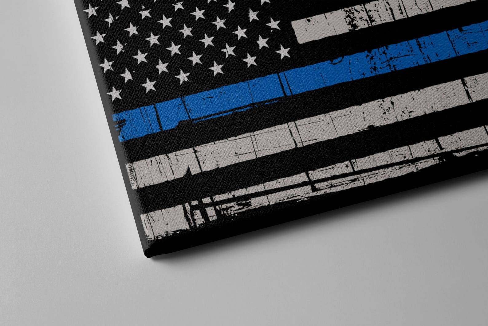 Thin Blue Line on Canvas Law Enforcement Support Personal - Etsy