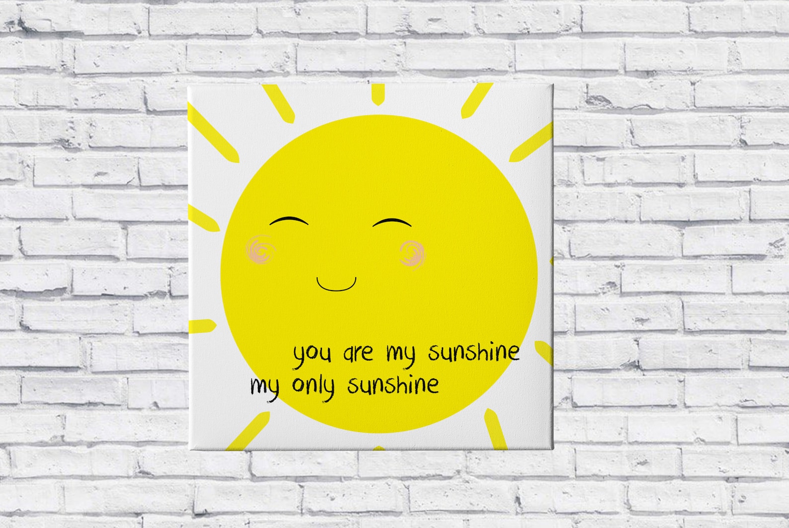 You Are My Sunshine My Only Sunshine / Gallery Wrapped Canvas Wall Art ...