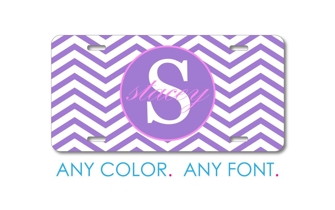 Custom License Plate Front Car Tag, Aluminum or Plastic - Personalized ...