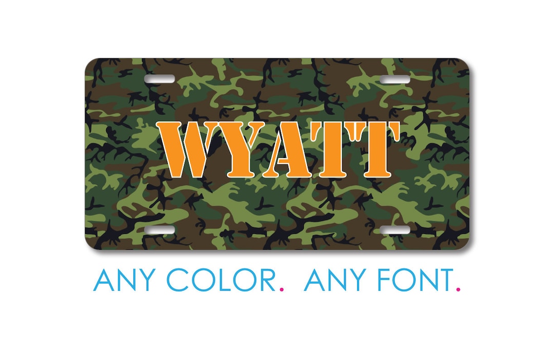 Custom License Plate Front Car Tag, Aluminum or Plastic - Personalized ...