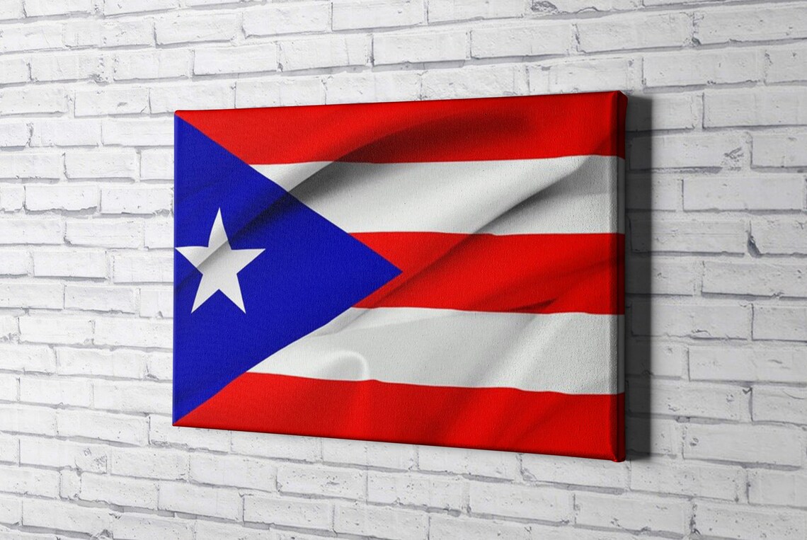 Puerto Rico / Puerto Rican Flag / Gallery Wrapped Canvas Wall | Etsy