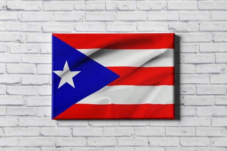 Puerto Rico / Puerto Rican Flag / Gallery Wrapped Canvas Wall | Etsy