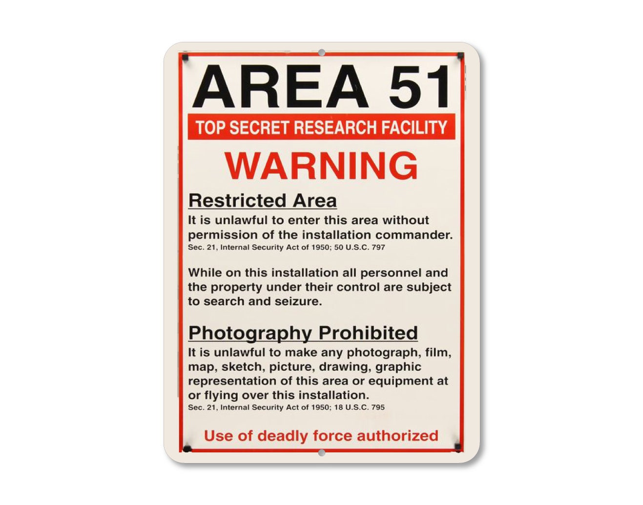 Area 51 Warning Sign CUSTOM Area 51 / Warning Sign Any | Etsy