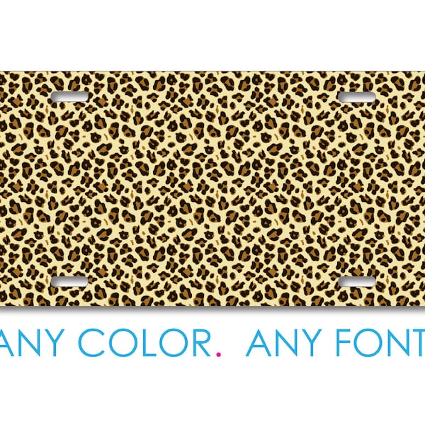 Custom Leopard License Plate - Etsy