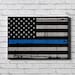 Thin Blue Line on Canvas Law Enforcement Support Personal - Etsy