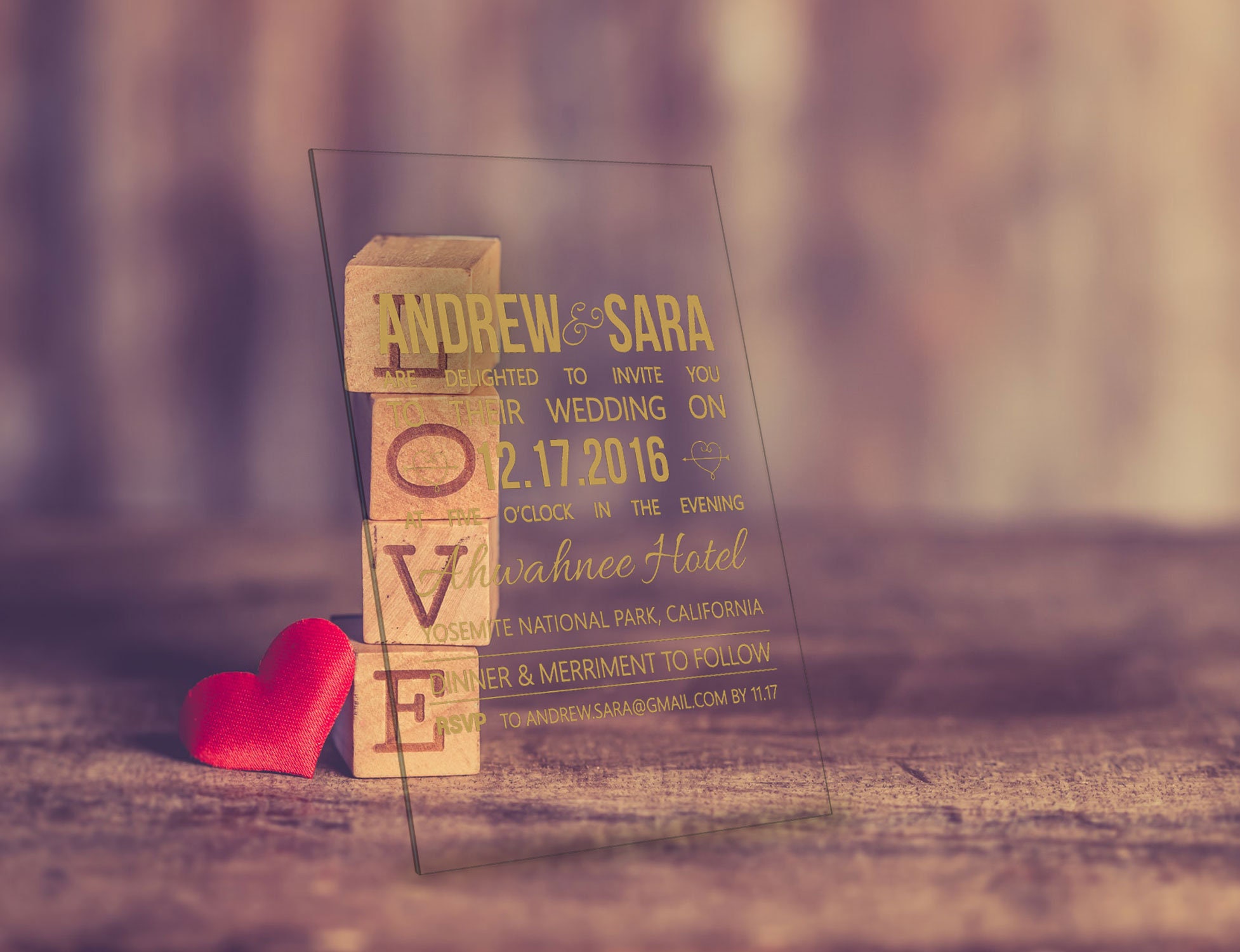 Clear Acrylic Wedding Invitations 1/8 Plexiglass | Etsy