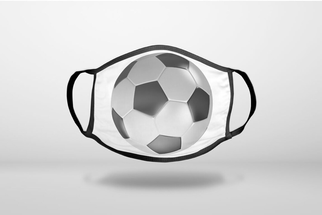 Soccer Ball 3D CUSTOM 3-ply Reusable Soft Face Mask Covering, Unisex ...