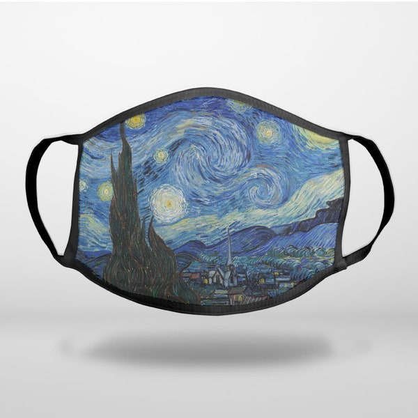 Van Gogh Starry Night Face Mask - Etsy