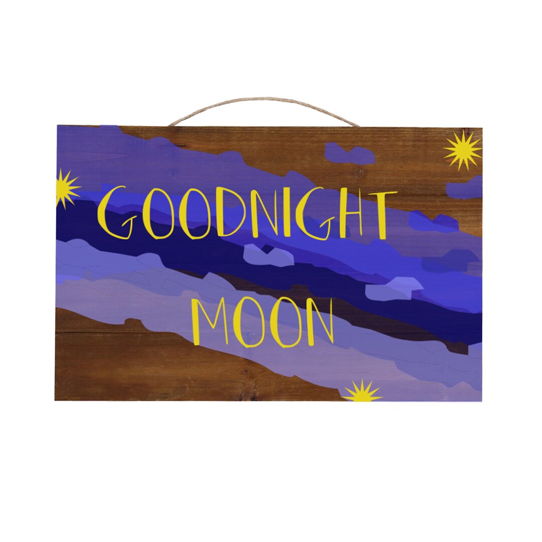 Goodnight Moon Distressed Pallet Wood Wall Sign Decorative Any Color ...