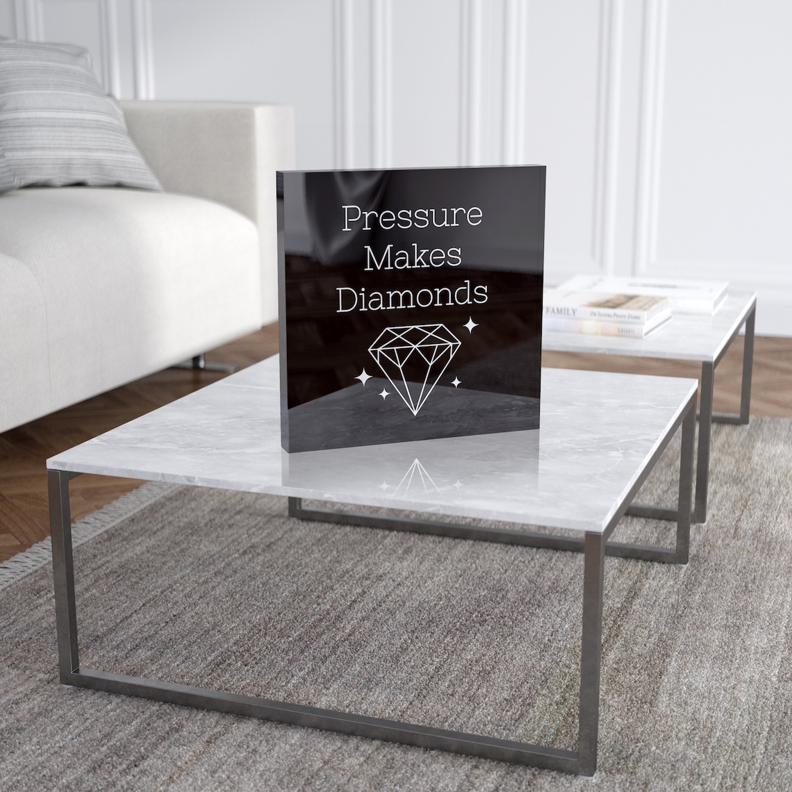 Acrylic Block Print Pressure Makes Diamonds Personalized - Etsy