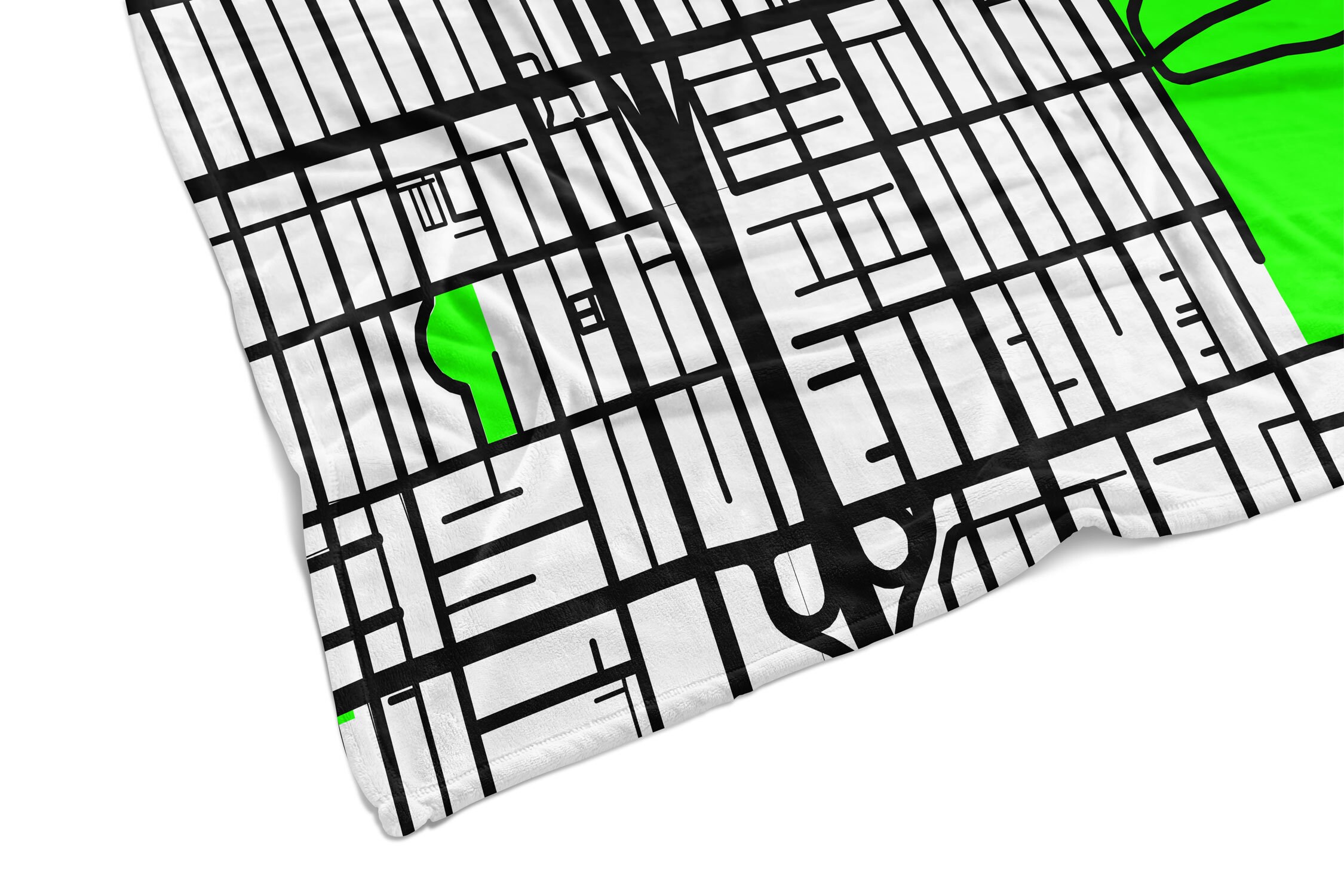 Custom City Map Colored Water and Grass Areas Personalized - Etsy