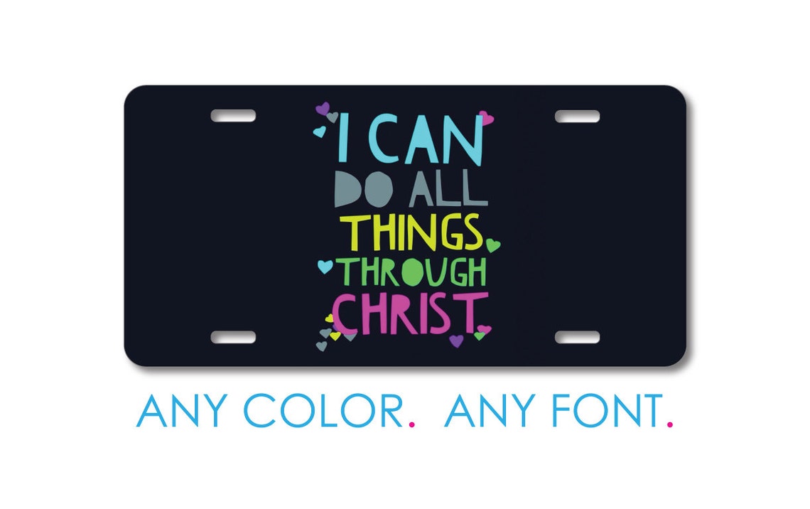 Custom License Plate Front Car Tag Aluminum or Plastic | Etsy