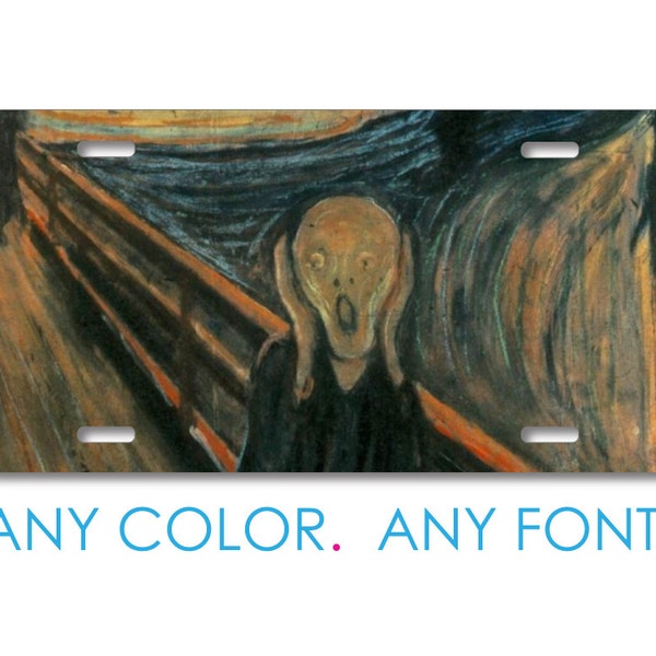 Scream Front License Plate - Etsy