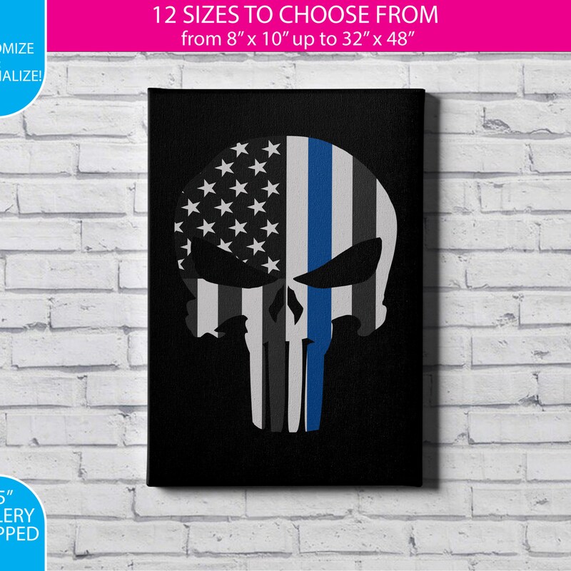 Thin Blue Line Font - Etsy