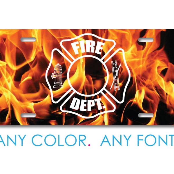 Custom Fire Department License Plate - Etsy