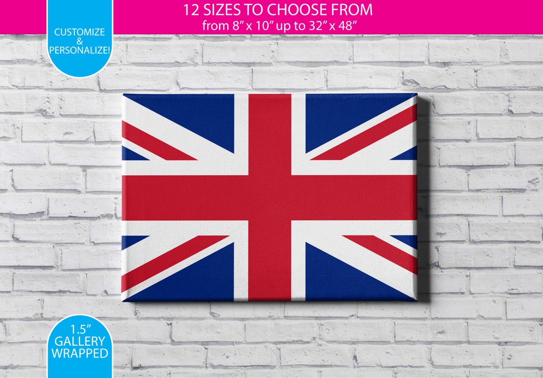 United Kingdom / England Flag / Gallery Wrapped Canvas Wall Art ...
