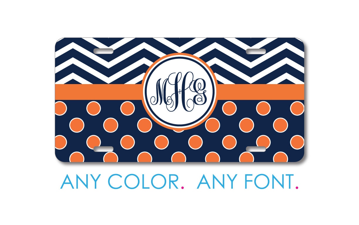 Custom License Plate Personalized Monogram Aluminum Full | Etsy