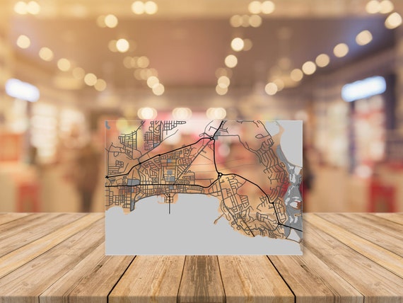 Custom City Street Map Full Color on Clear Acrylic Choose - Etsy