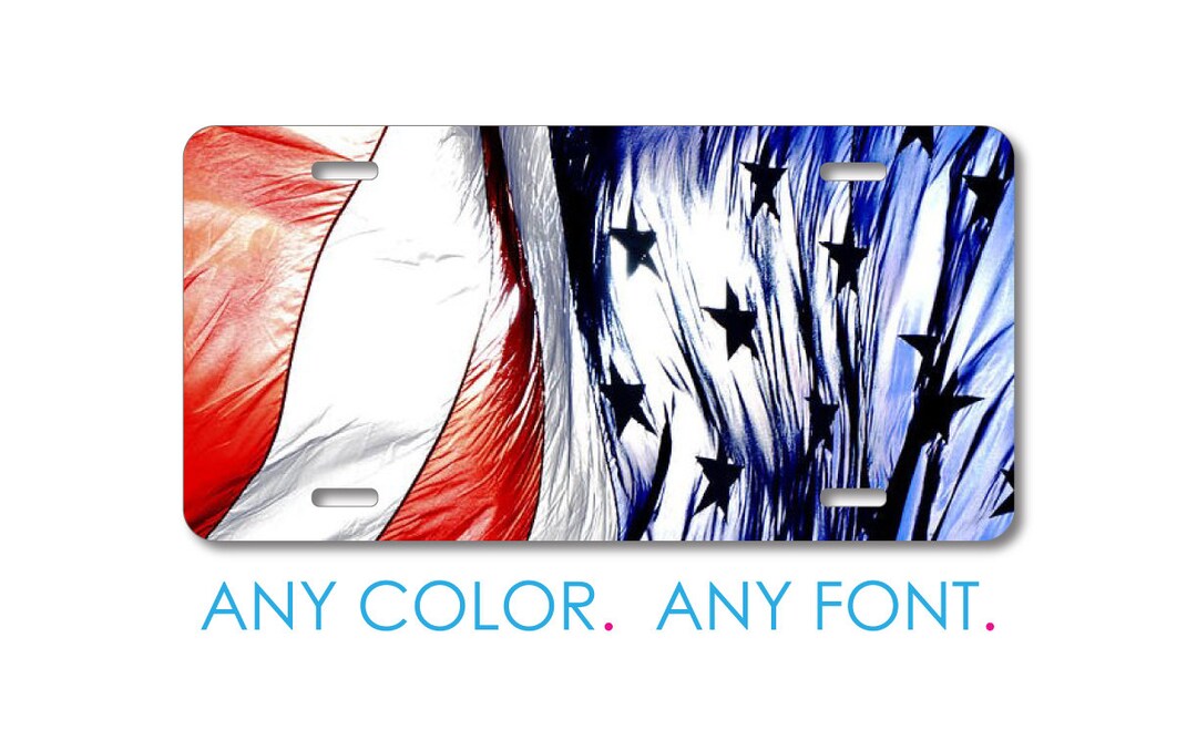 Custom License Plate Front Car Tag, Aluminum or Plastic - Personalized ...