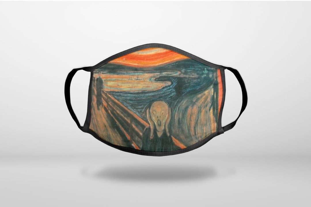 Edvard Munch the Scream - CUSTOM 3-ply Reusable Soft Face Mask Covering ...