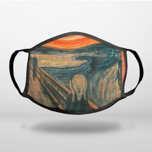 Edvard Munch the Scream CUSTOM 3-ply Reusable Soft Face Mask - Etsy