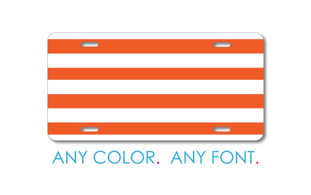 Custom License Plate Front Car Tag, Aluminum or Plastic - Personalized ...
