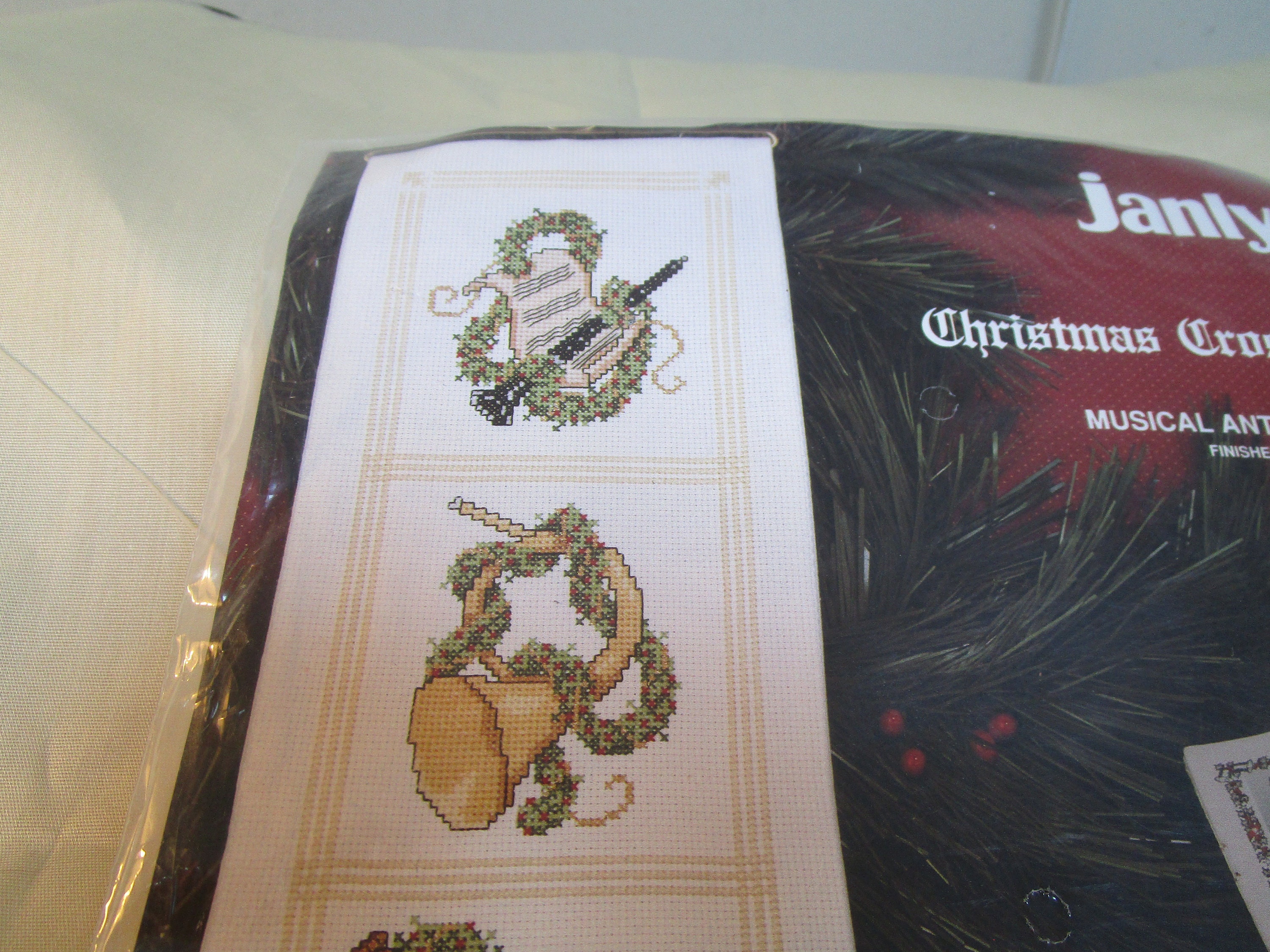 Music Theme Antique Bell Pull Christmas Cross Stitch Janlynn - Etsy