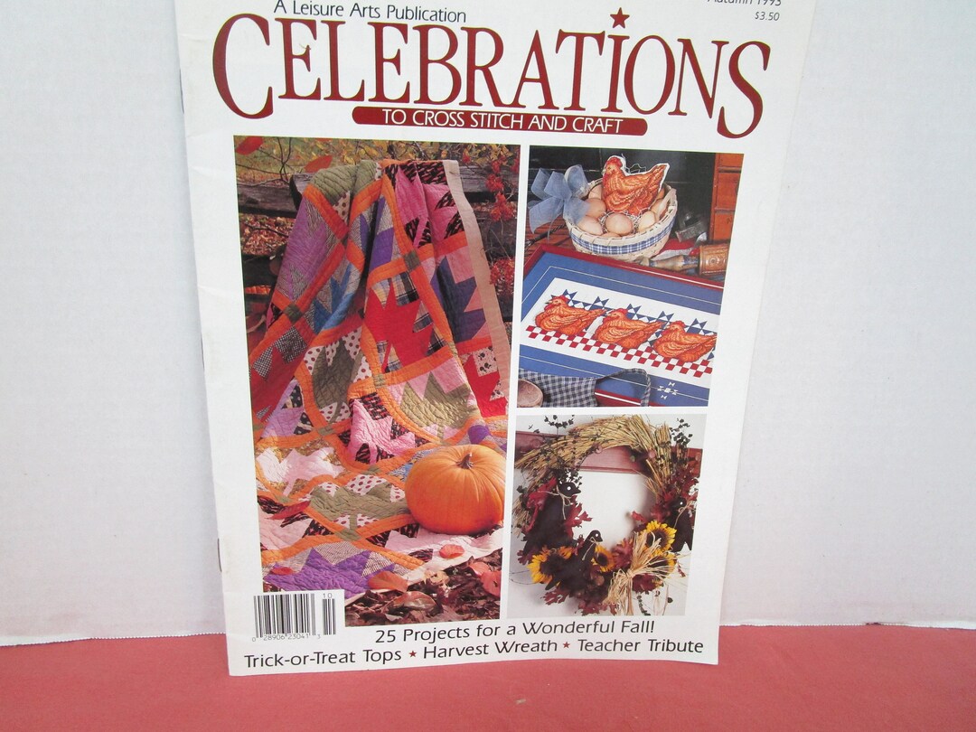 Celebrations Magazine Back Issue, August 1993, Cross Stitch and Craft ...