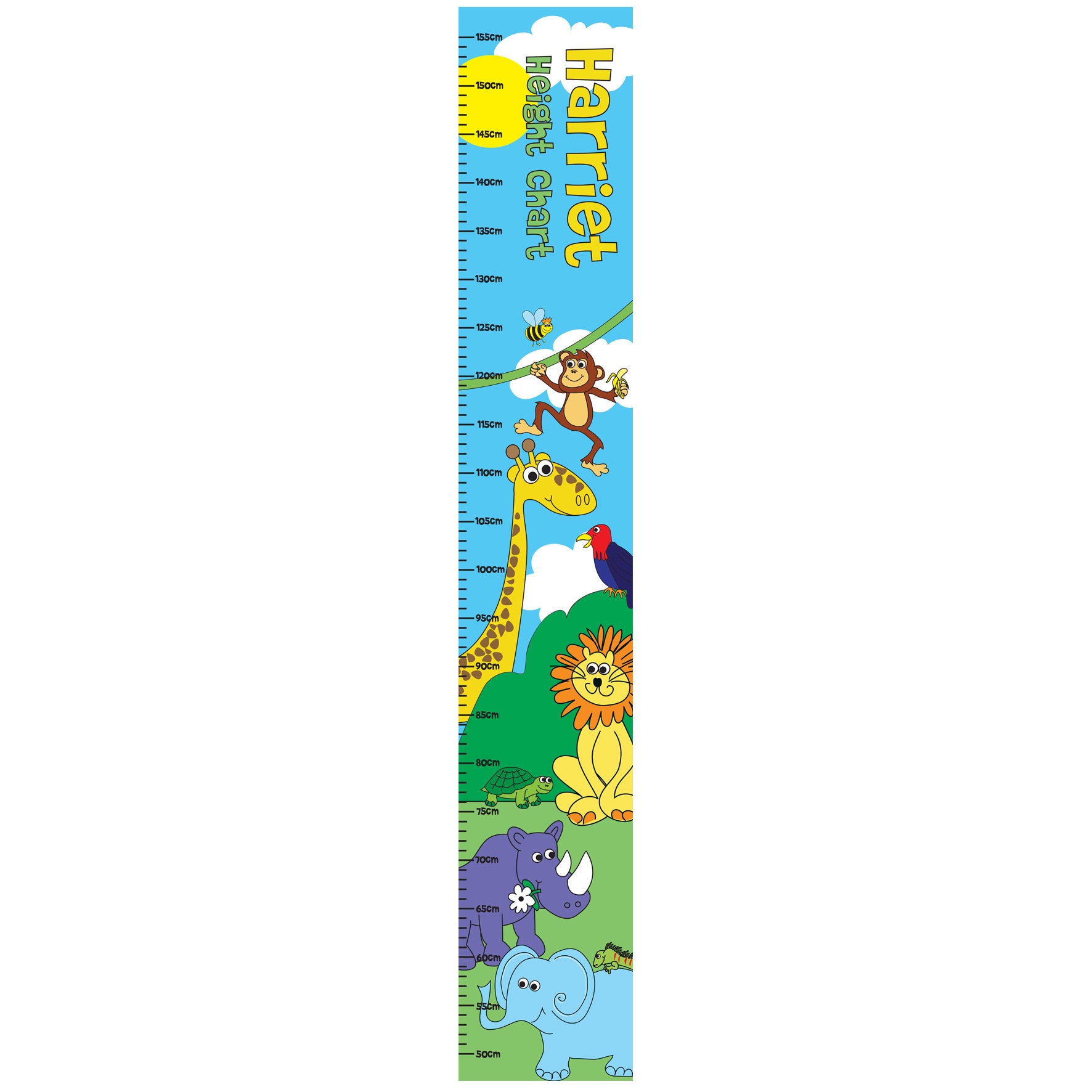 Child's Personalised Zoo Height Chart - Etsy