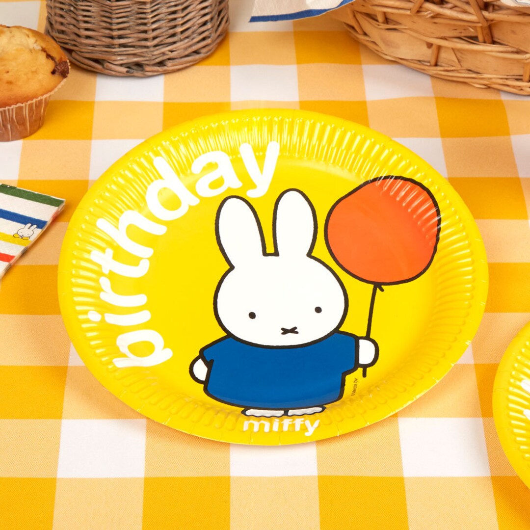 Miffy Birthday Paper Plate - Etsy