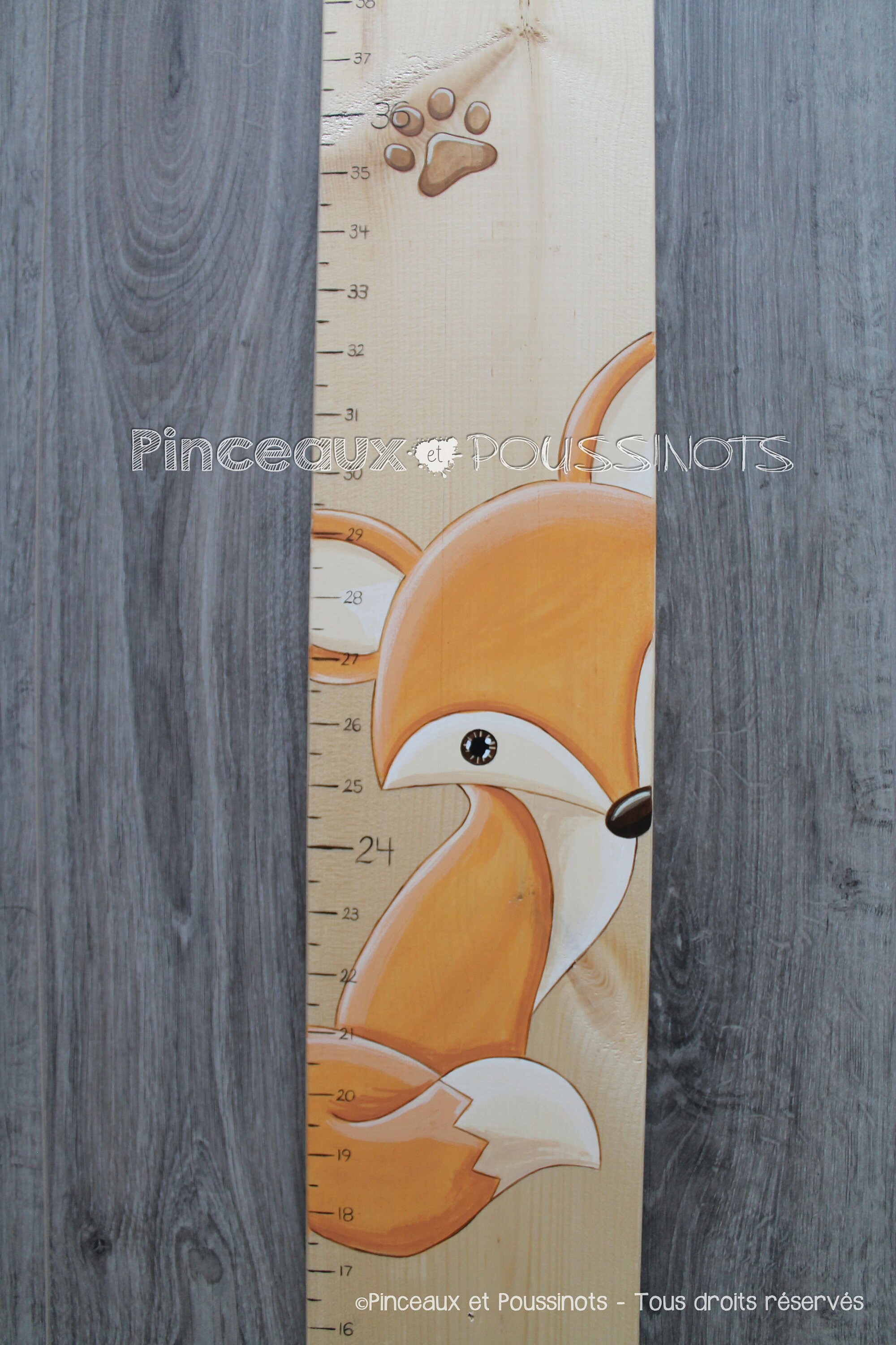 RENARD ROUX Growth Scale Height Chart Height Scale - Etsy Canada
