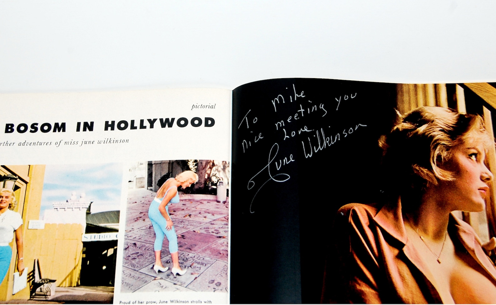 June Wilkinson Autographed Playboy February 1959 in Very Good | Etsy