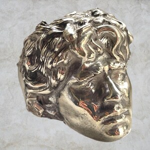 RING Elvis Presley Sculpted Face Sterling Silver 925 Jewel - Made in ...