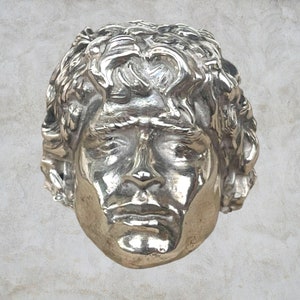 RING Elvis Presley Sculpted Face Sterling Silver 925 Jewel - Made in ...