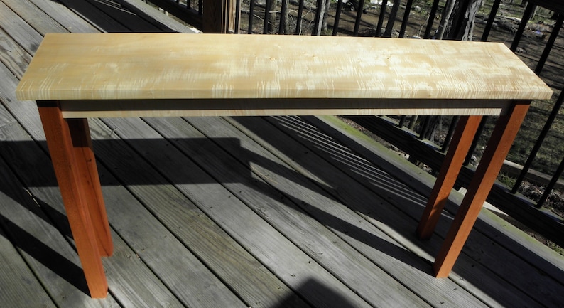 Curly Maple and Cherry Console Table – Side Table – Hall Table - Sofa ...