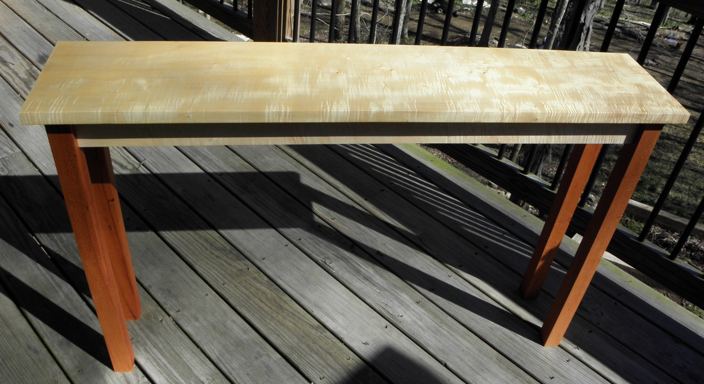 Curly Maple and Cherry Console Table – Side Table – Hall Table - Sofa ...