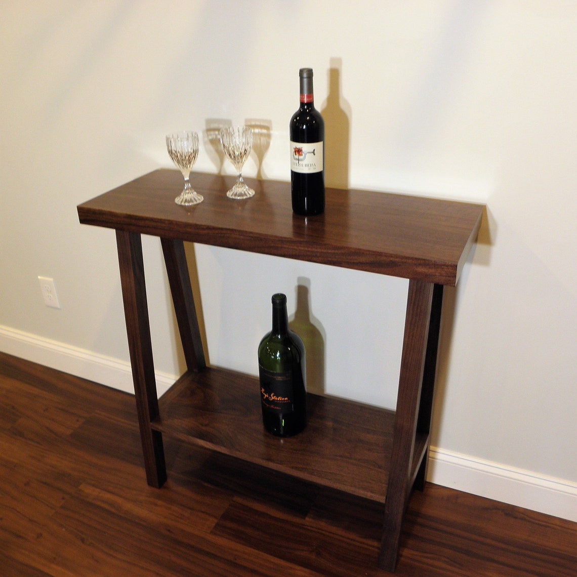Industrial Black Walnut Console Table Sofa Table Side Table | Etsy