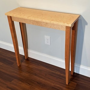 Solid Bird's Eye Maple and Cherry Entry Table - Console Table – Sofa Table – Side Table – Accent ...