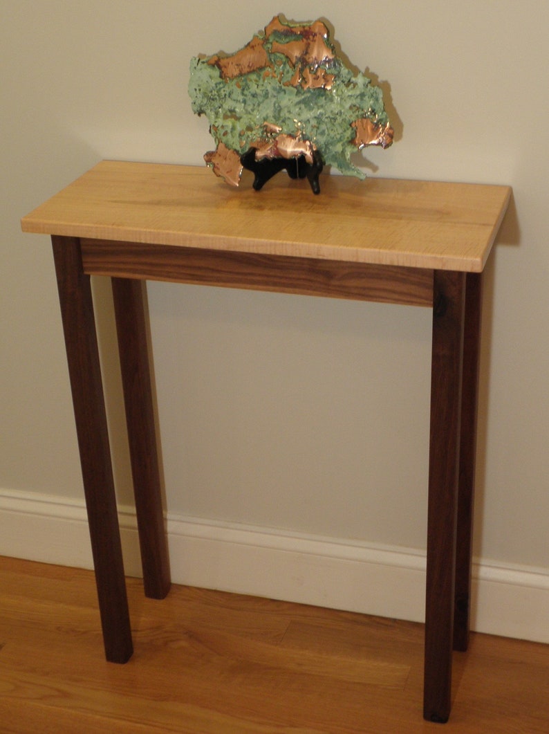 Solid Curly Maple and Black Walnut Entry Table Console Table - Etsy