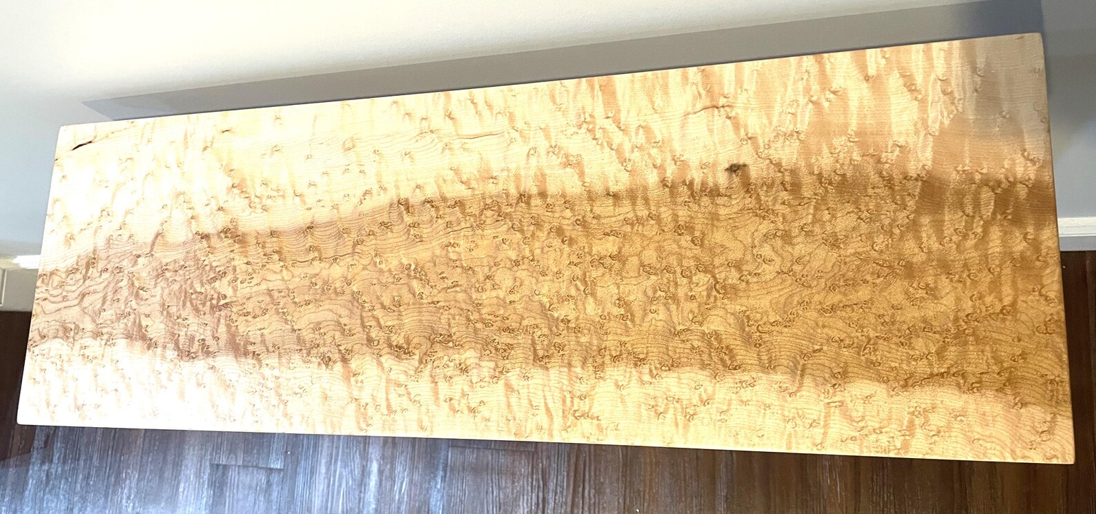 Solid Bird's Eye Maple With Heartwood and Cherry Entry Table - Console ...