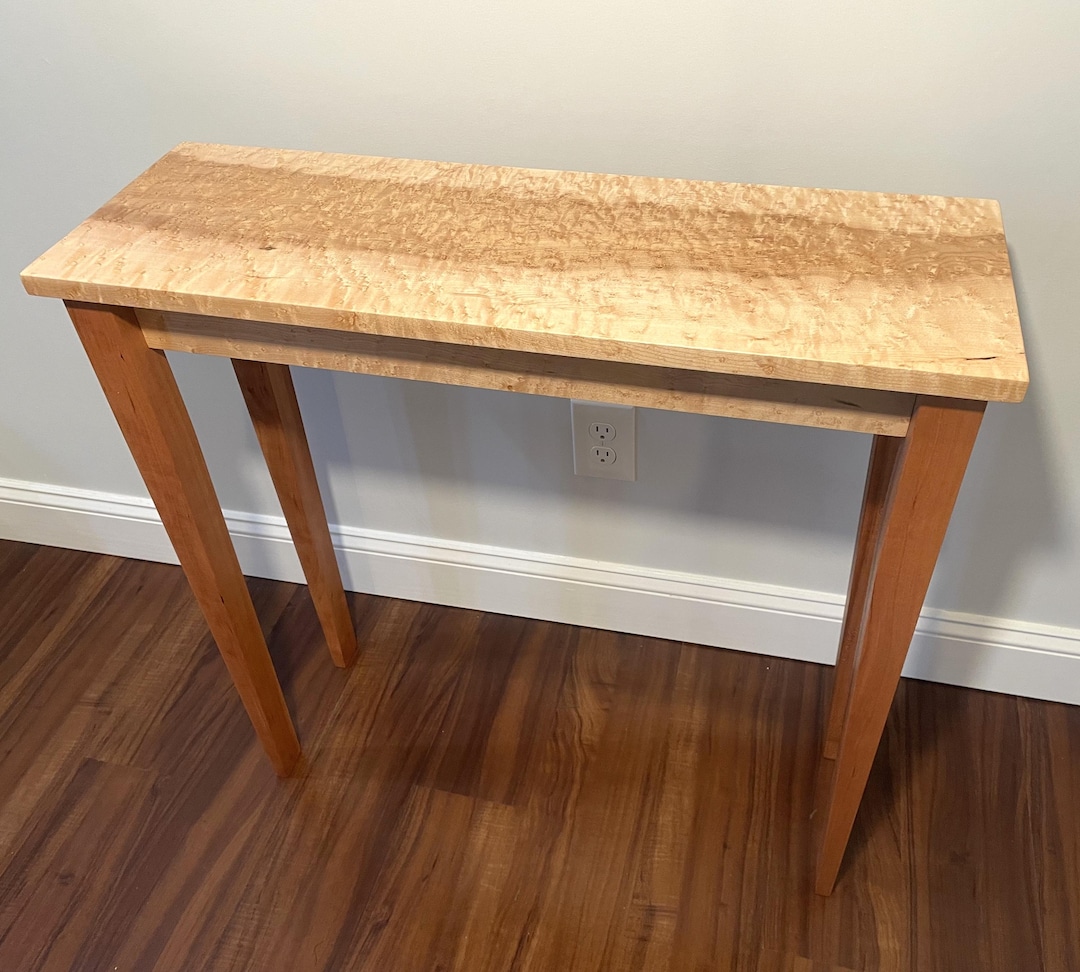 Solid Bird's Eye Maple With Heartwood and Cherry Entry Table - Console Table – Sofa Table – Side ...