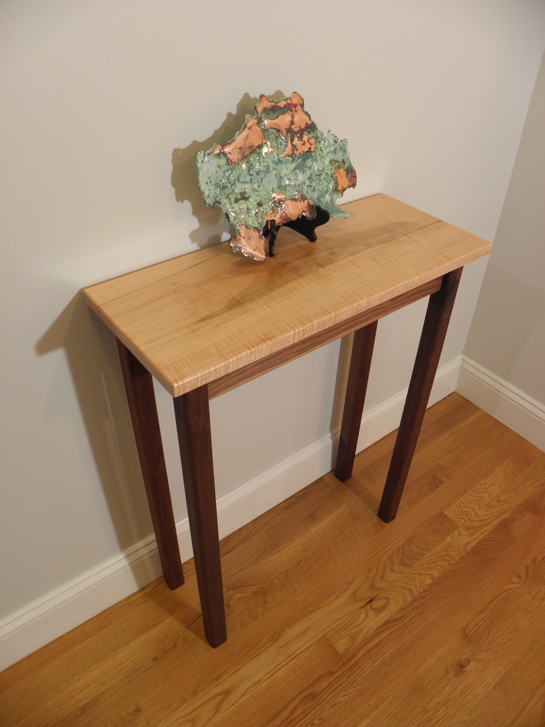 Solid Curly Maple and Black Walnut Entry Table - Console Table – Sofa ...