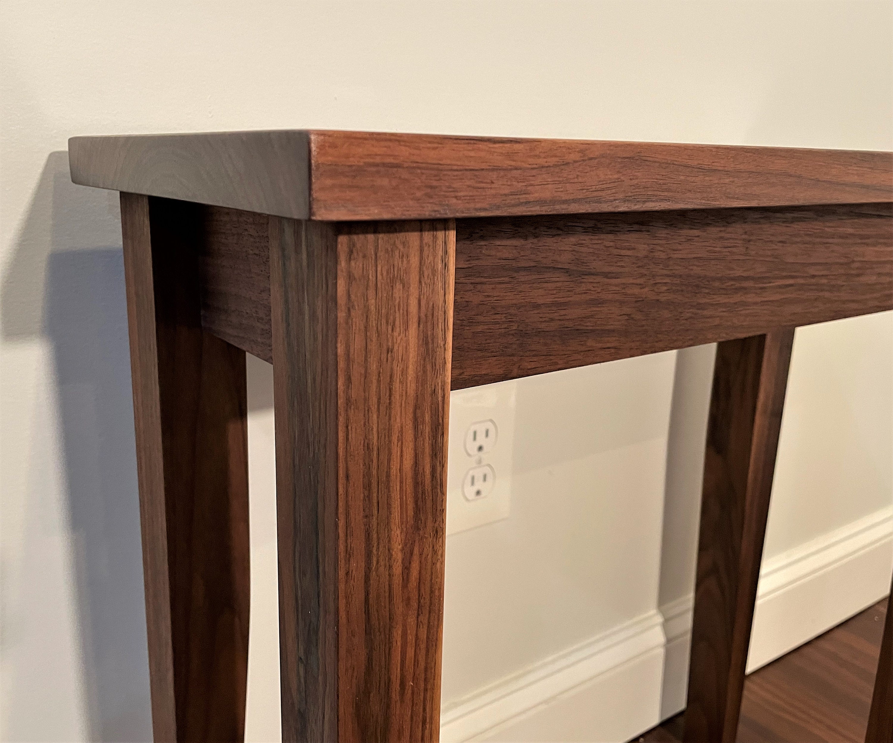 Solid Black Walnut Entry Table Console Table Sofa Table - Etsy