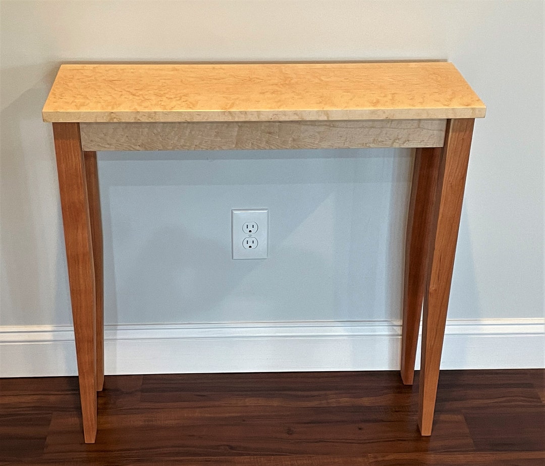 Solid Bird's Eye Maple and Cherry Entry Table - Console Table – Sofa Table – Side Table – Accent ...