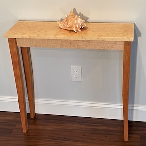 Solid Bird's Eye Maple and Cherry Entry Table - Console Table – Sofa Table – Side Table – Accent ...